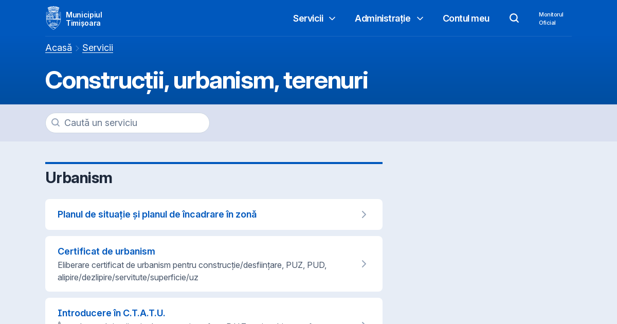 Servicii - Construcții, urbanism, terenuri