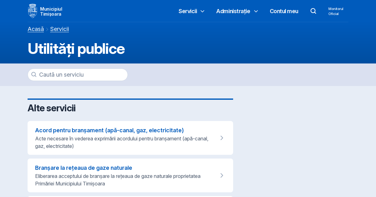 Servicii - Utilități publice