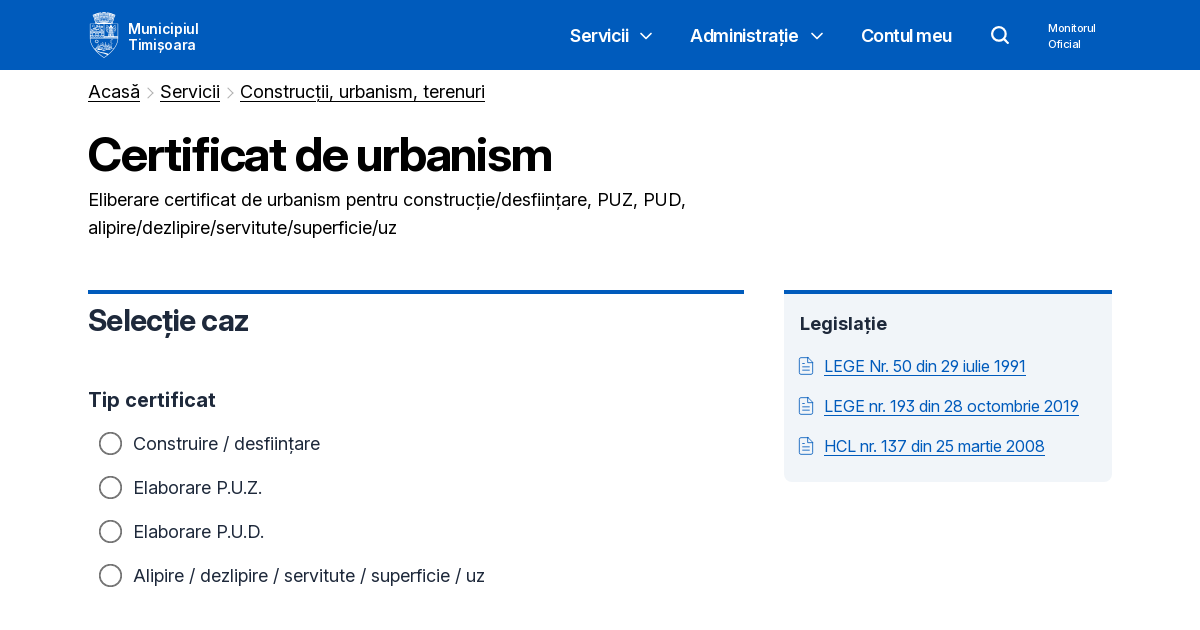Certificat de urbanism