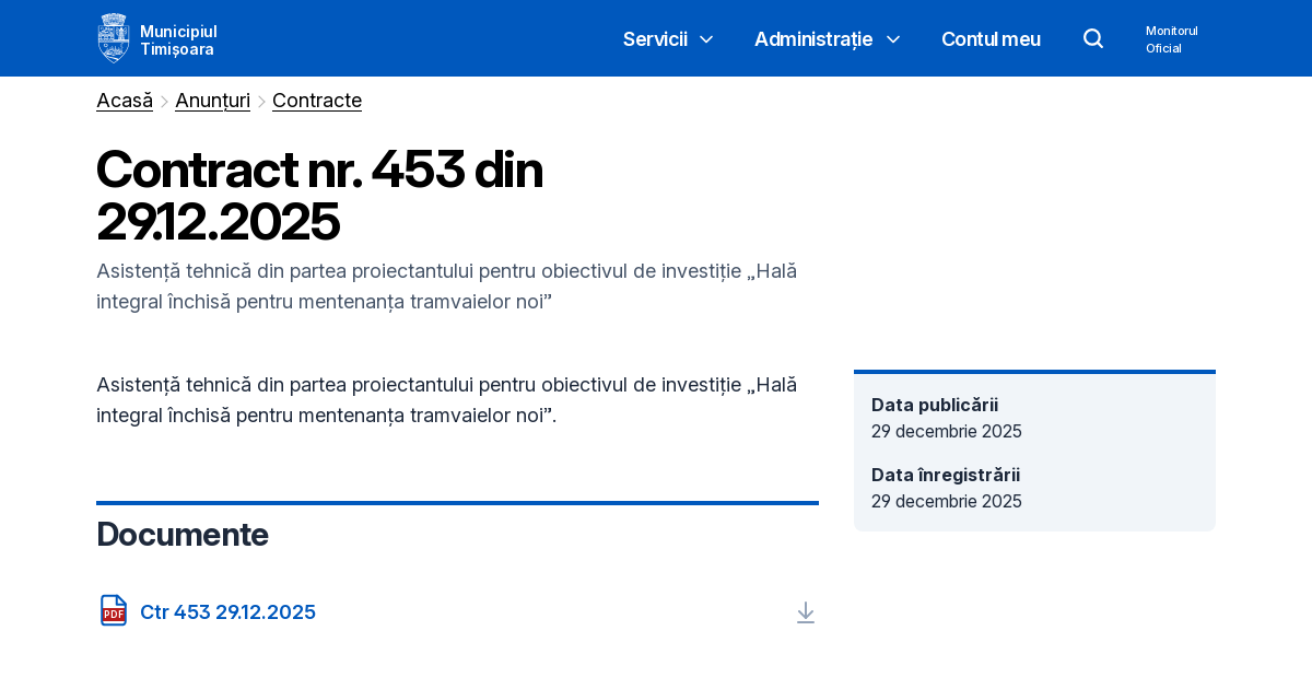 Contract nr. 453 din 29.12.2025