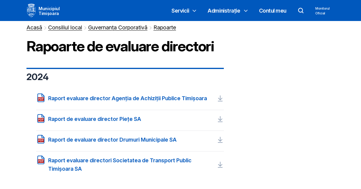 Rapoarte de evaluare directori