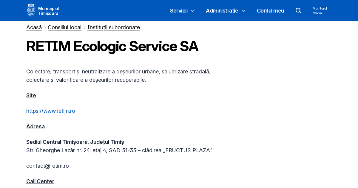 RETIM Ecologic Service SA