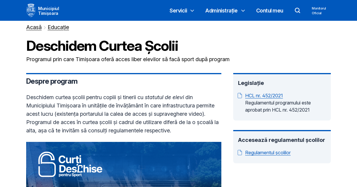 Deschidem Curtea Școlii